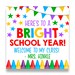 Set of 20 Customized Square Here's to a Bright Year Labels | Welcome ...