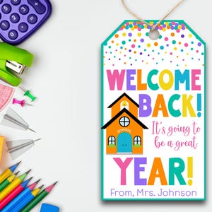PRINTED Pastel Welcome Back to School Kid's Treat Bag Tags | It's Going ...