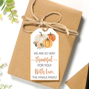 PRINTED We Are so Very Thankful for You Gift Tags | Thanksgiving Favor ...