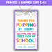PRINTED Pastel Back to School Treat Bag Tags | Thanks for Popping by ...