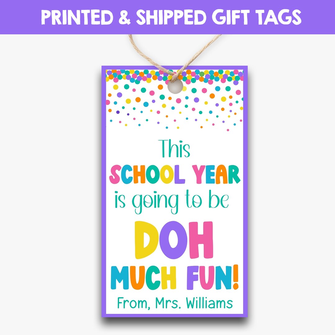 PRINTED Pastel Back to School Kid's Treat Tags | This Year is Going to ...