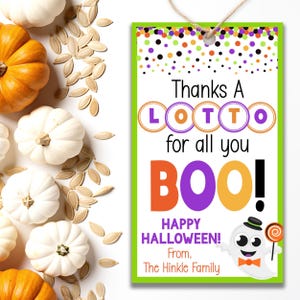 PRINTED Thanks a Lotto for All You Boo Halloween Appreciation Gift Tags ...
