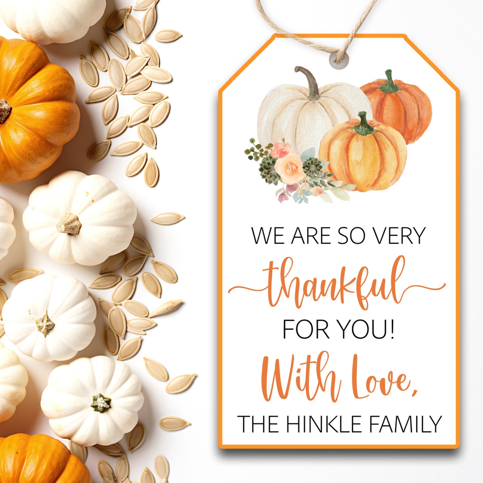PRINTED We Are so Very Thankful for You Gift Tags | Thanksgiving Favor ...