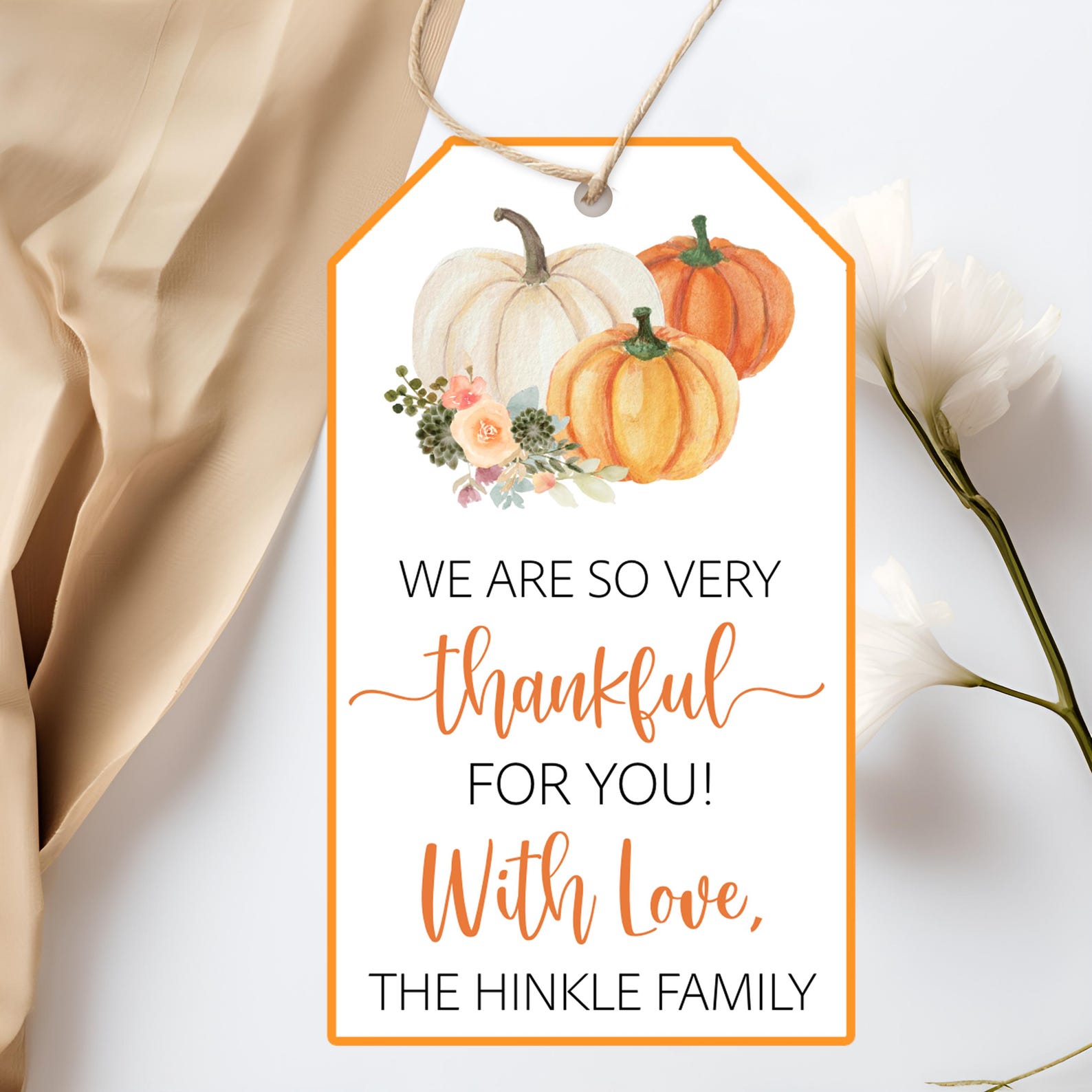 PRINTED We Are so Very Thankful for You Gift Tags | Thanksgiving Favor ...