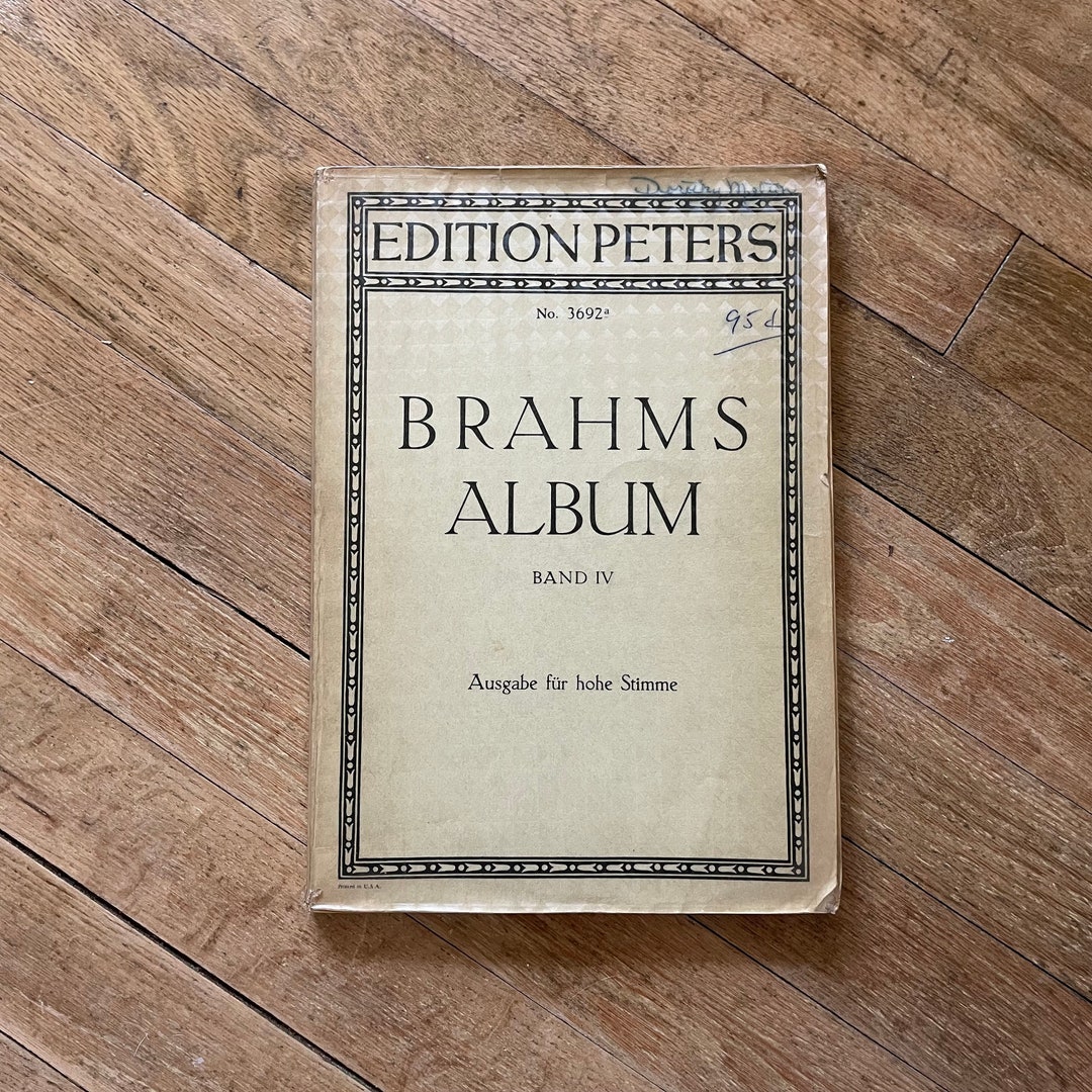 1930 Brahms Album sheet Music - Etsy