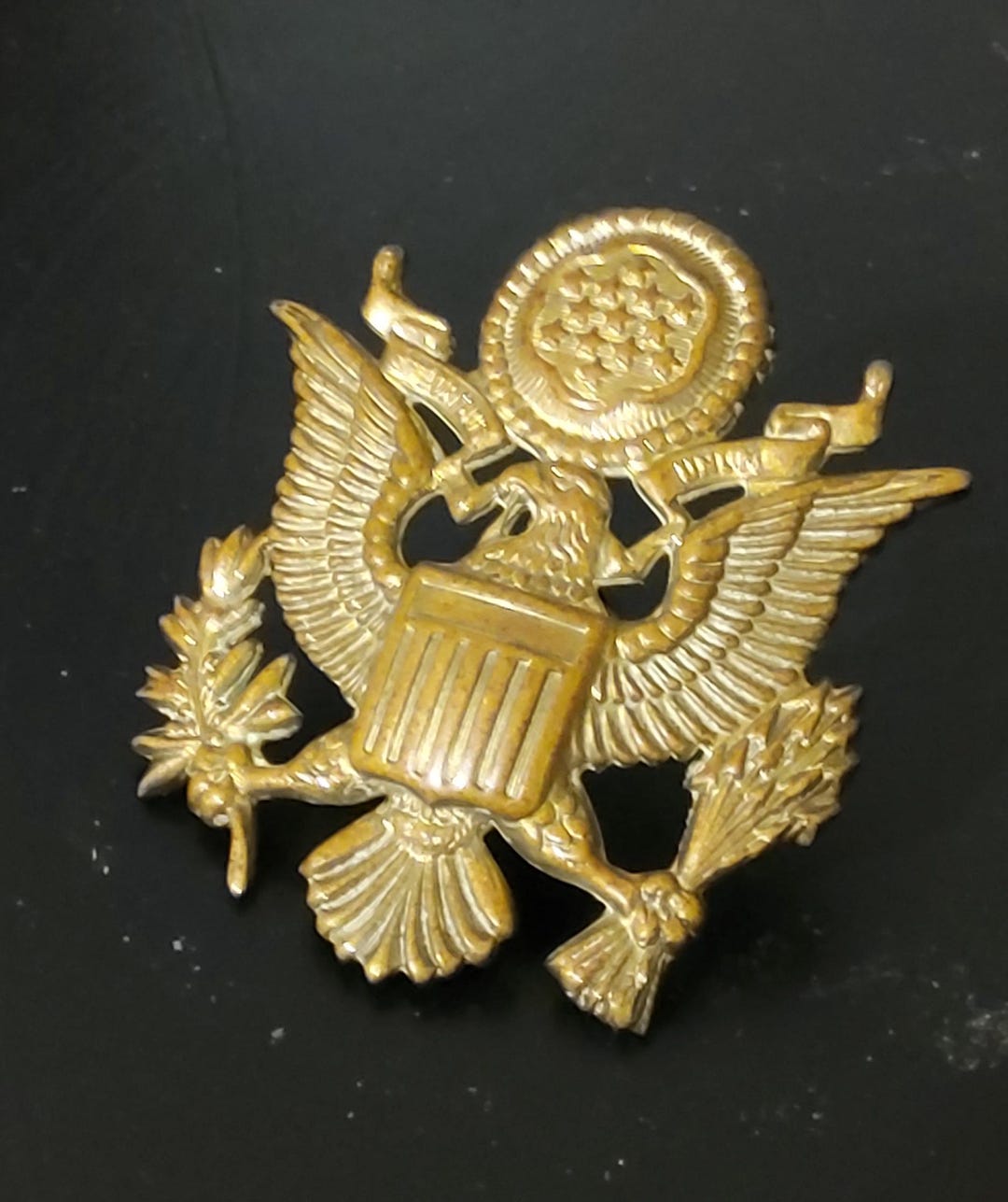WWII Gold Tone E Pluribus Unum Eagle Screw Back Hat Pin - Etsy