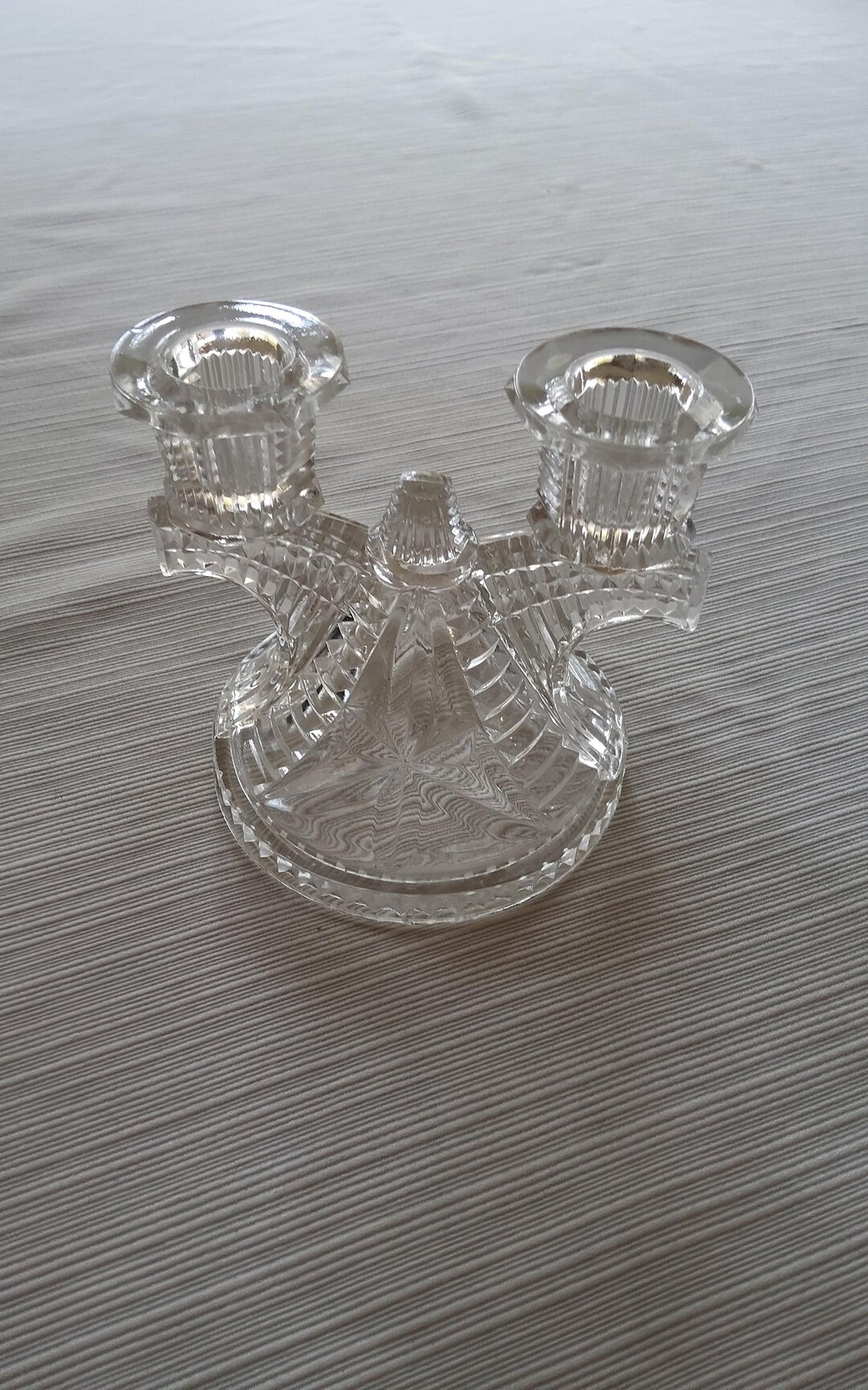 Vintage Federal Glass wigwam Double Candle Holder Stunning Collectible ...