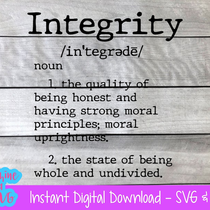 Integrity Poster - Etsy