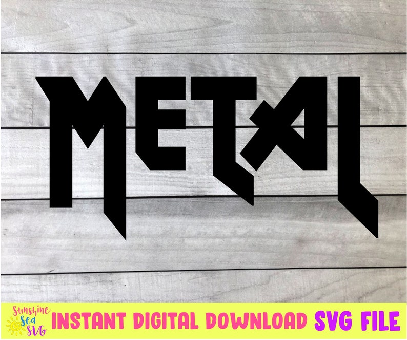Metal SVG cut file digital download silhouette cricut heavy | Etsy