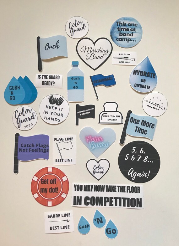 Color Guard Stickers marching band and color Guard stickers | Etsy