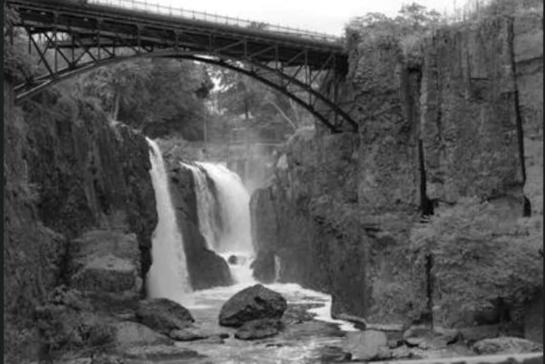 Paterson Falls, New Jersey, Waterfall, Landscape, Black and White ...