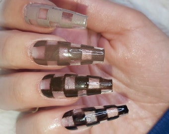 Chess Board Nails - Etsy