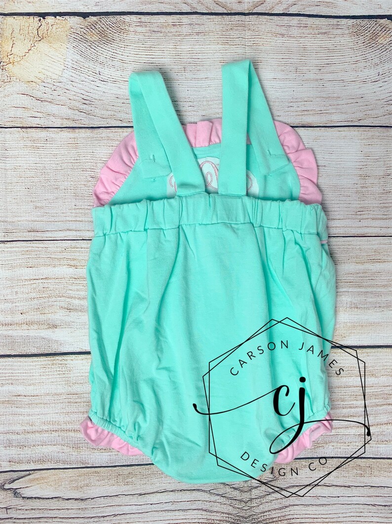 Monogram Ruffle Sunsuit Bubble Romper for Baby and Toddler - Etsy