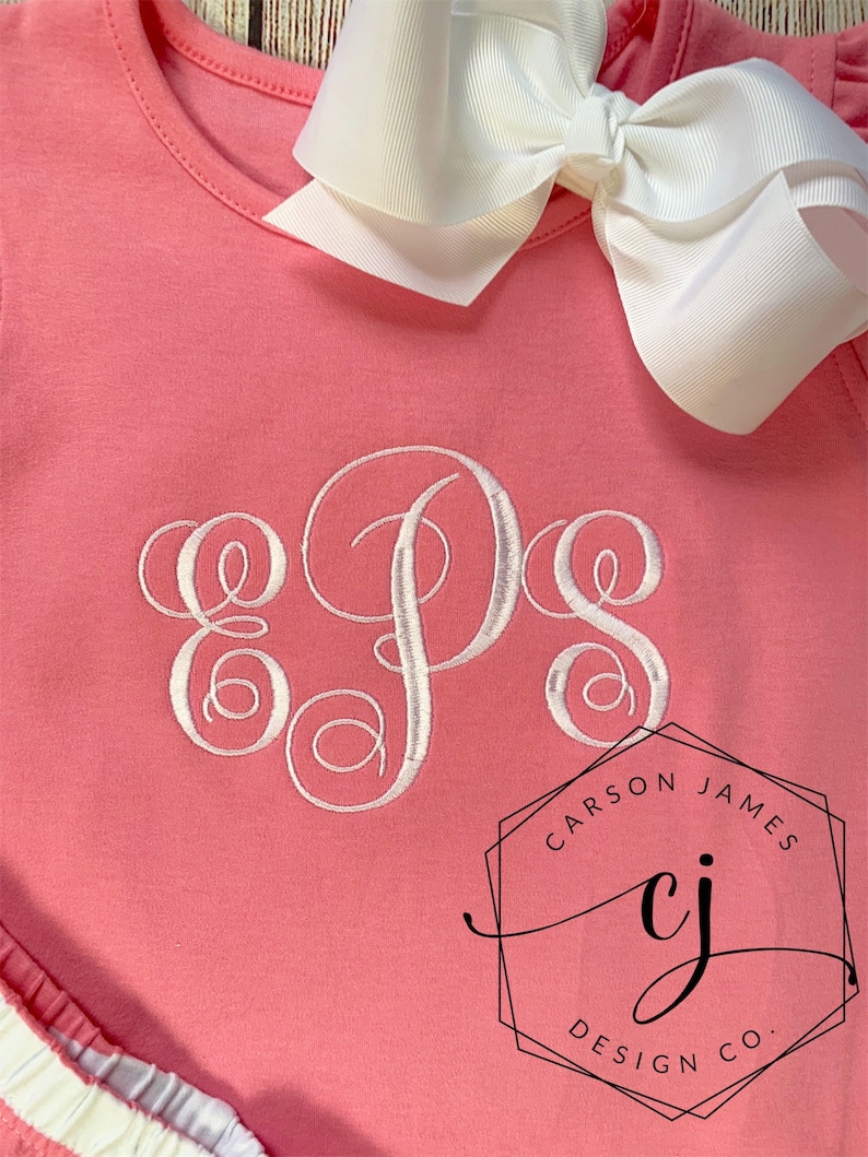Monogram Outfit for Baby Toddler Girls Kids Spring Outfit - Etsy