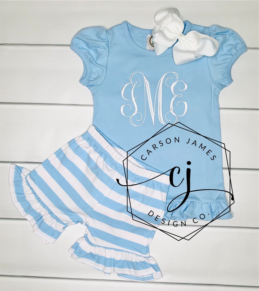Monogram Outfit for Baby Toddler Girls Kids Spring Outfit Summer Outfit ...