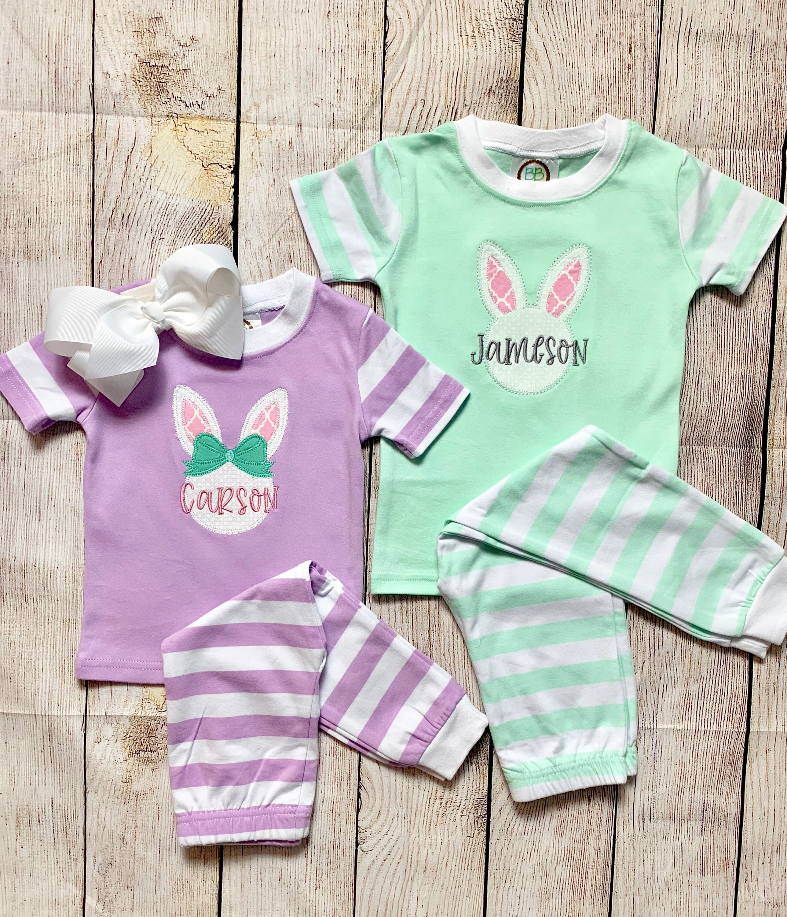 Monogram Easter Pajamas for Baby Toddler Kids Brother Sister | Etsy