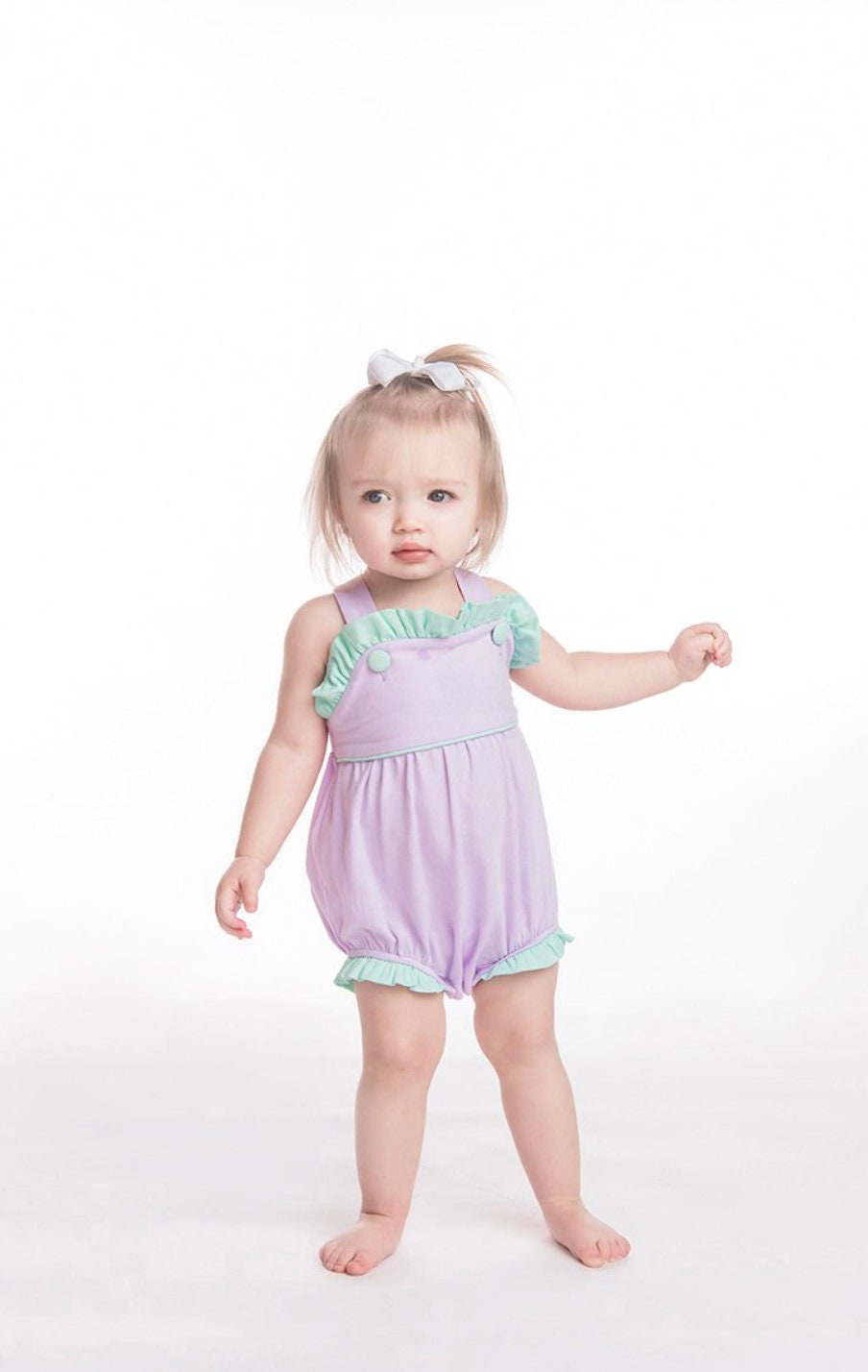 Monogram Ruffle Sunsuit Bubble Romper for Baby and Toddler | Etsy