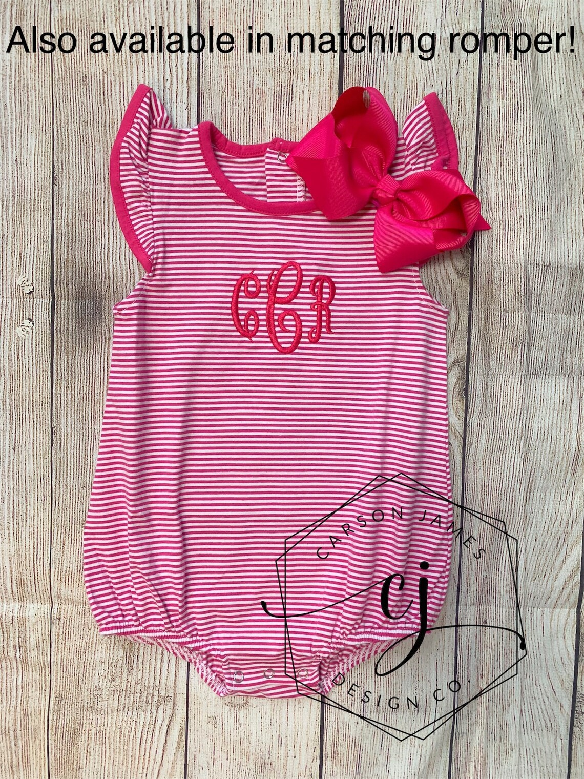 Monogram Bubble Romper for Baby Toddler Girls Stripe Romper - Etsy
