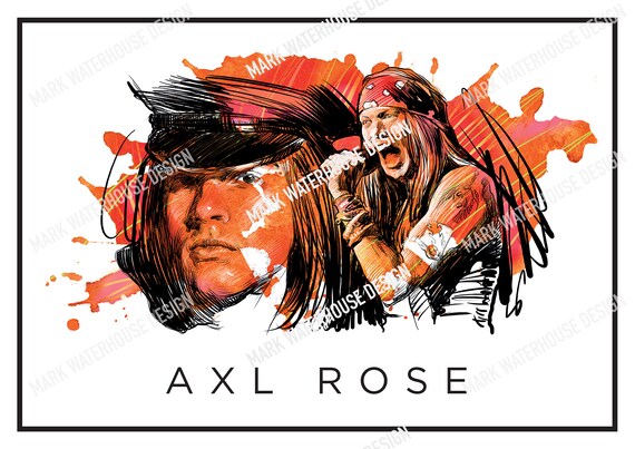 Art & Collectibles Prints Digital Prints 28 x 24 Axl Rose Poster ...