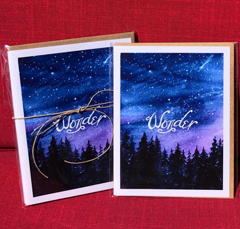 Wonder Blank Note Cards Set of 8 Painted Notecards - Etsy