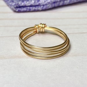 Wire Layered Ring, Wire Wrapped Ring, Gold Plated Ring, Rings for Women ...