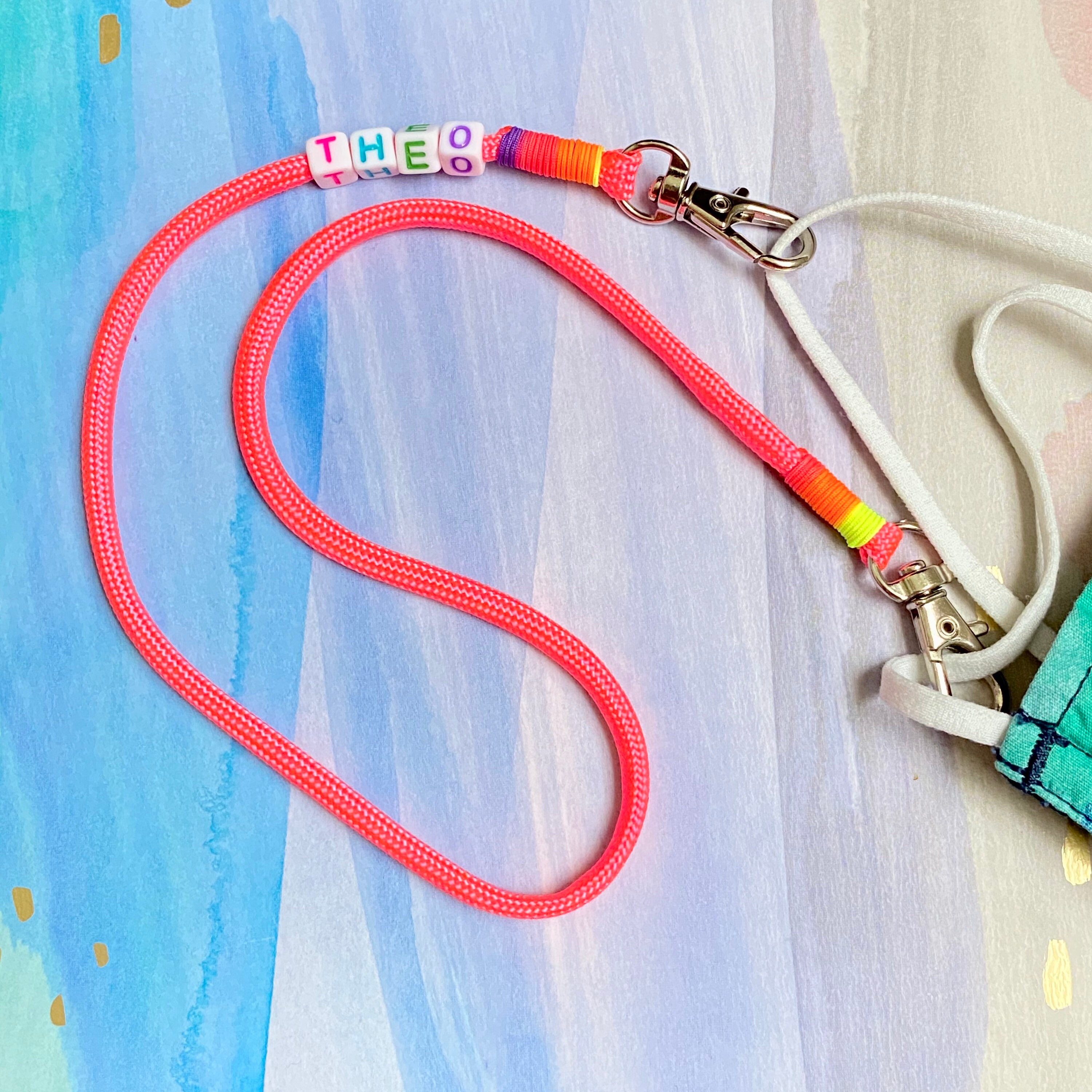 Customized Face Mask Necklace, Face Mask Chain, Kids Face Mask Holder ...