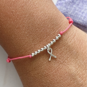 Cancer Awareness Bracelet, Hope String Bracelet, Cancer Ribbon ...