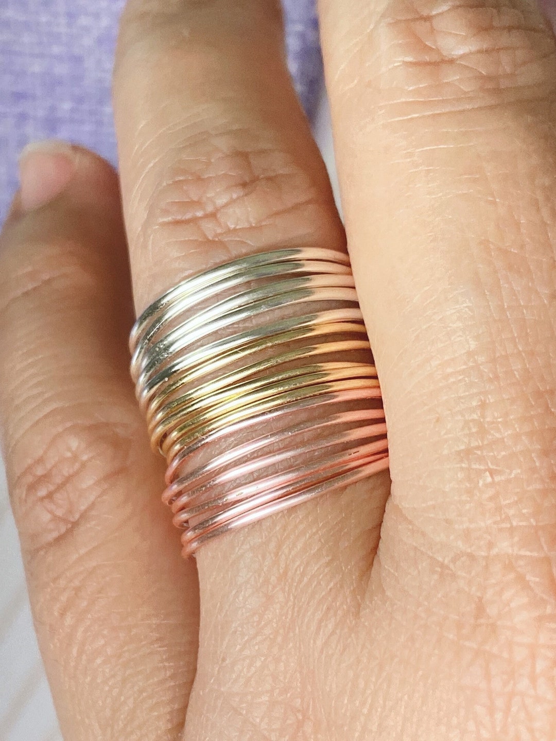 Wire Layered Ring Wire Wrapped Ring Gold Plated Ring Rings - Etsy