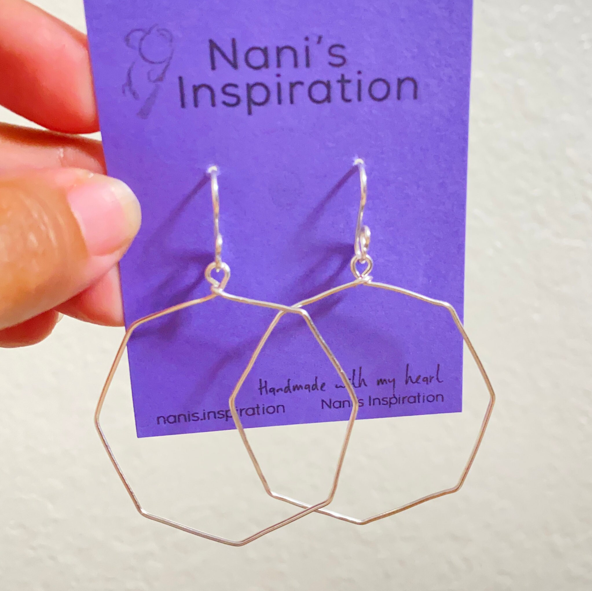 Octogonal Hoops Octagon Hoop Earrings Octagon Hoops | Etsy