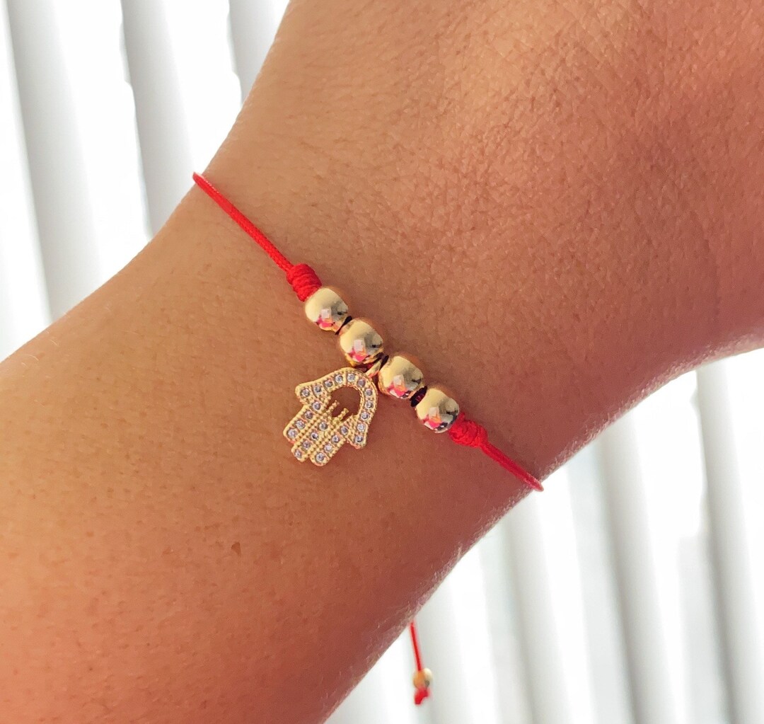 Hamsa Bracelet, Red String Bracelet, Hamsa Hand Bracelet, Protection ...