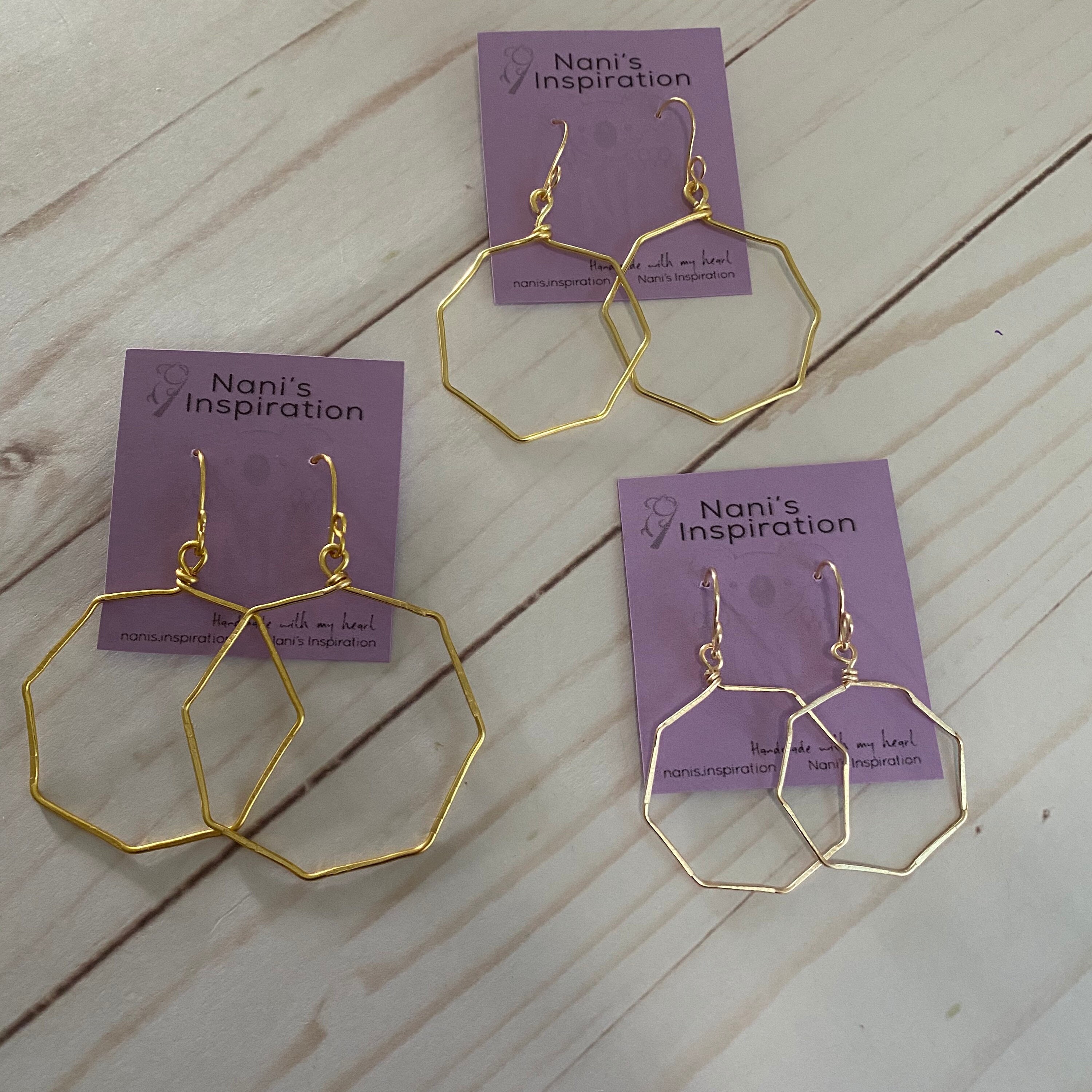 Octogonal Hoops, Octagon Hoop Earrings, Octagon Hoops - Etsy