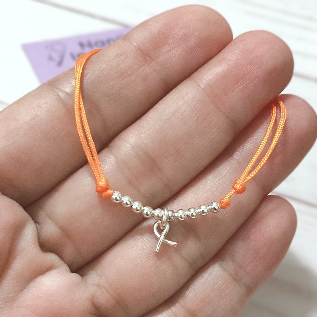 Leukemia Awareness Bracelet, Orange String Bracelet, Multiple Sclerosis ...