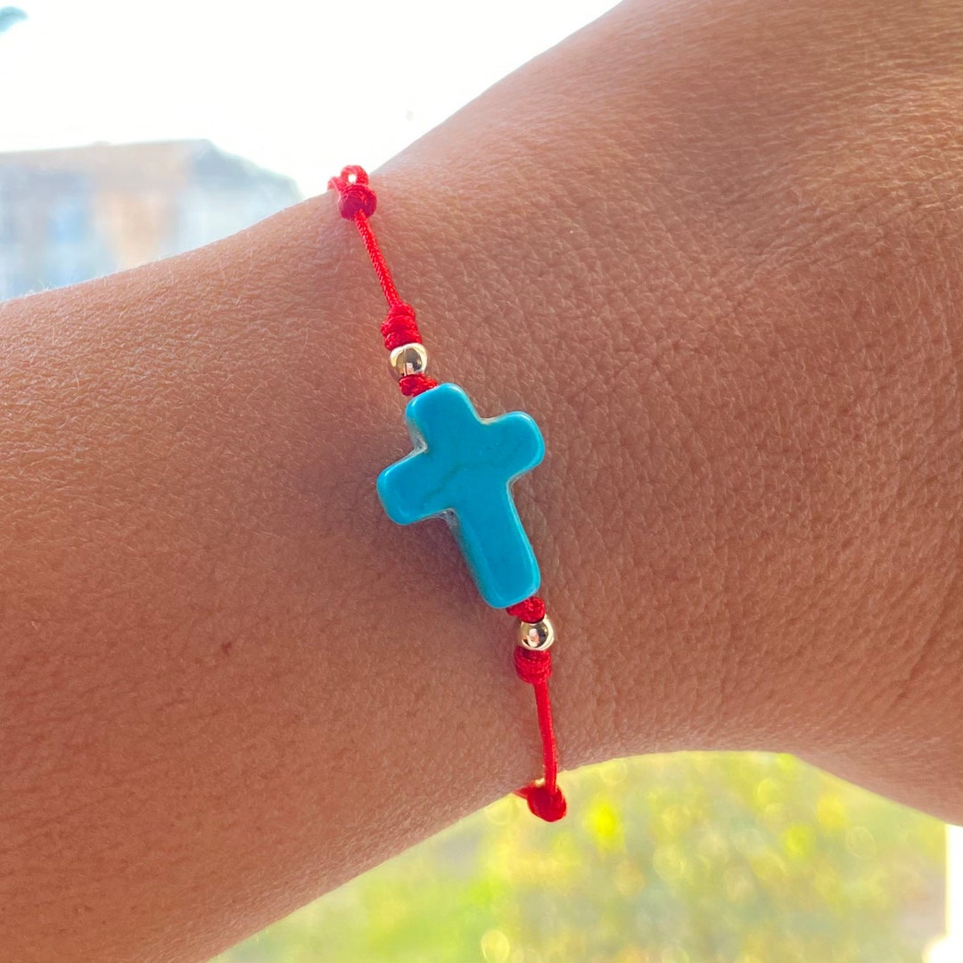 Cross Red String Bracelet, Red String Protection Bracelet, Red String ...