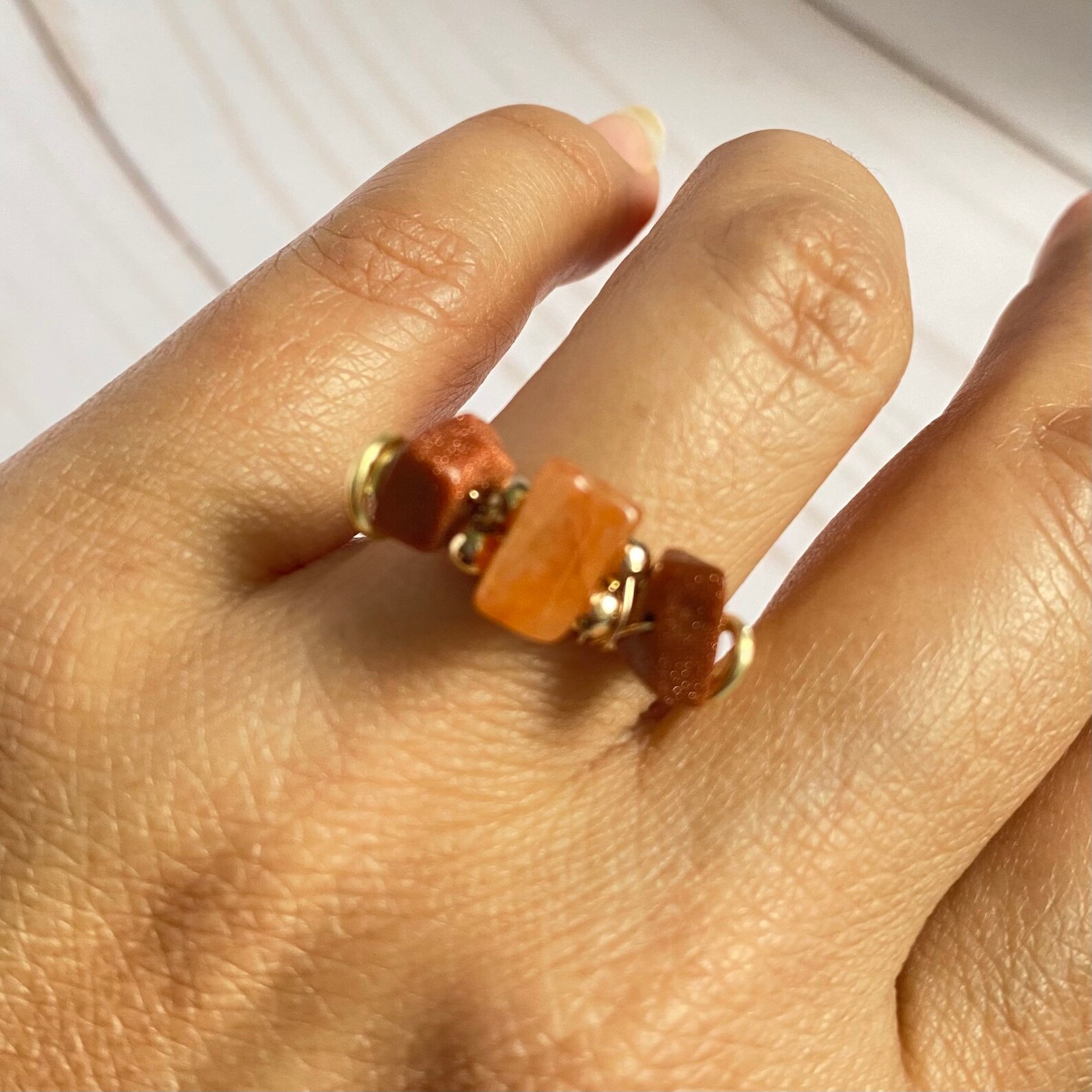 Autumn Colors Wire Wrapped Ring Gold Wire Ring Autumn Colors - Etsy