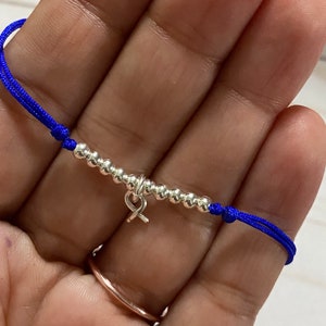 Cancer Awareness Bracelet, Hope String Bracelet, Cancer Ribbon ...