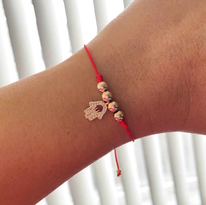 Hamsa Bracelet Red String Bracelet Hamsa Hand Bracelet | Etsy