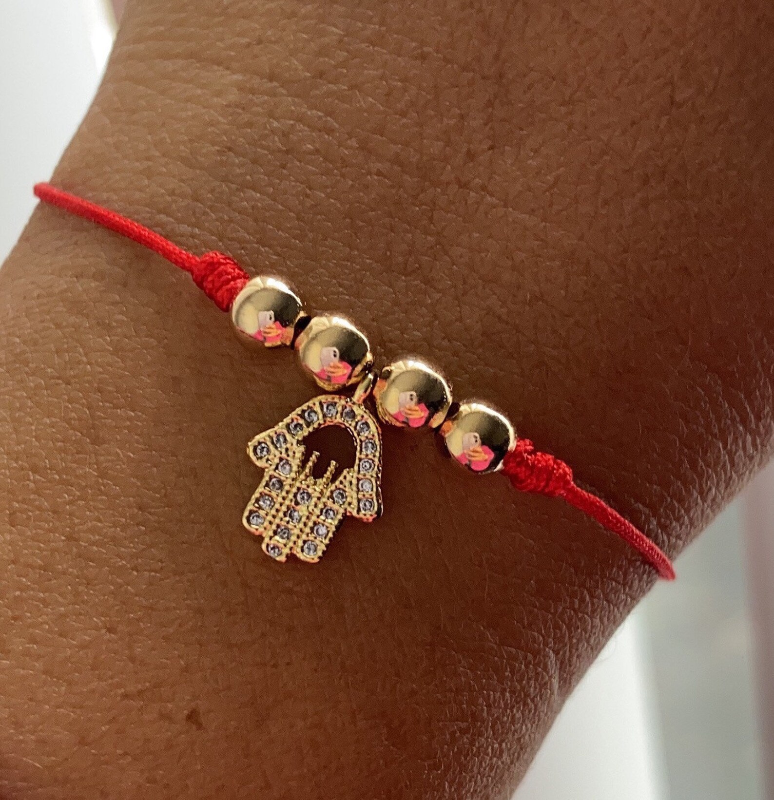 Hamsa Bracelet, Red String Bracelet, Hamsa Hand Bracelet, Protection ...