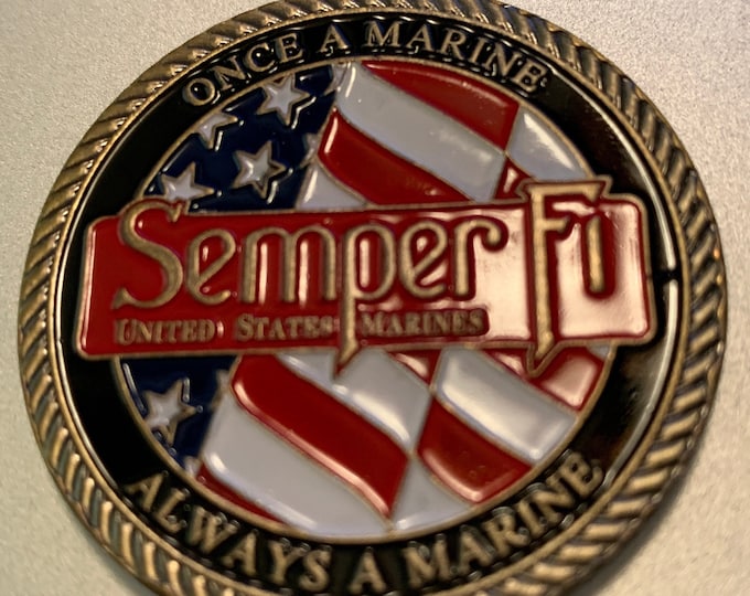 Marines Lucky Challenge Coin - Etsy