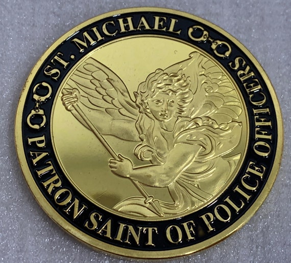 Police Officers St Michael Prayer Coin | Etsy