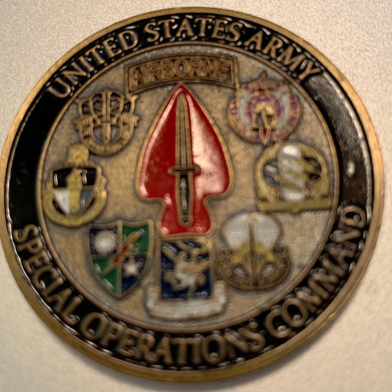US Army Special Operations Challenge Coin, Military Gift (40mm) - Etsy