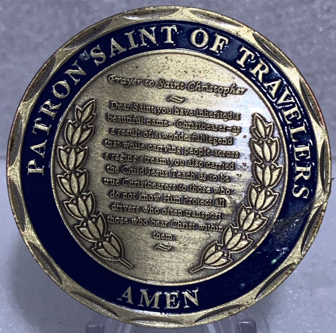 Gold Plated St. Christopher Coin Patron Saint-of Travelers | Etsy