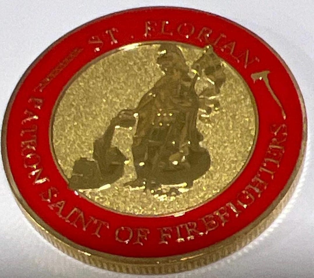Firefighter Challenge Coin With St Florian and Firefighters Prayer on ...