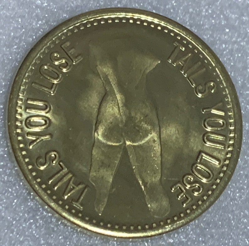 Adult Flipping Coin “heads I Win - Tails You Lose “ Brand New Gold ...