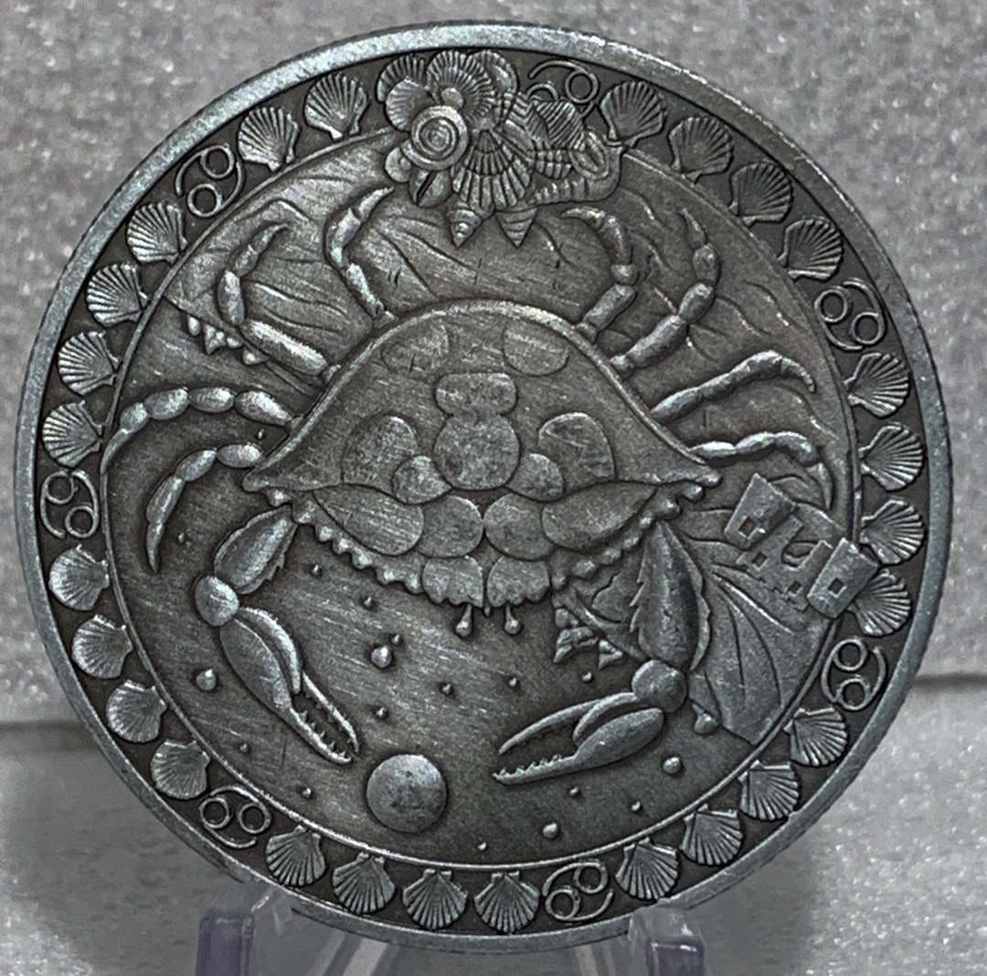 Constellation Zodiac Astrology Cancer Silver Plated Pewter Color ...