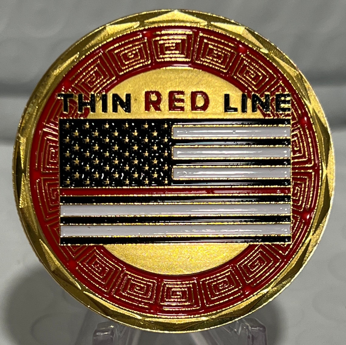 Firefighter and Rescue Challenge Coin Respect the Thin Red - Etsy