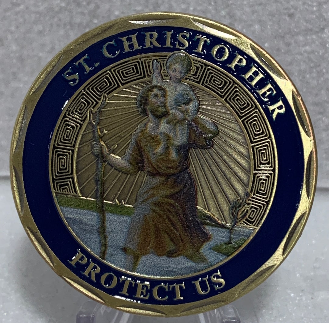 Gold Plated St. Christopher Coin Patron Saint-of Travelers “great ...