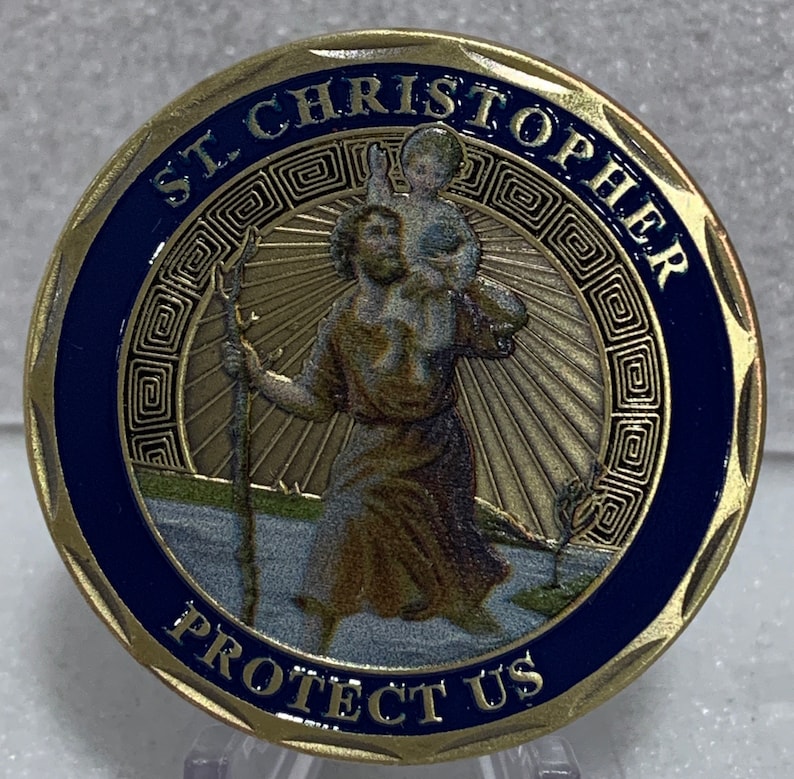 Gold Plated St. Christopher Coin Patron Saint-of Travelers “great ...