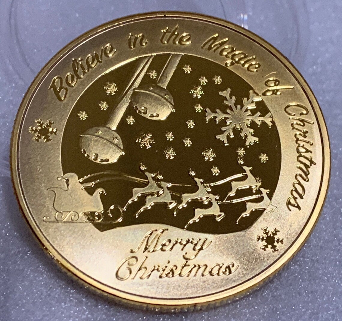 10 Pieces of Santa Claus Wishing Coin North Pole - Etsy