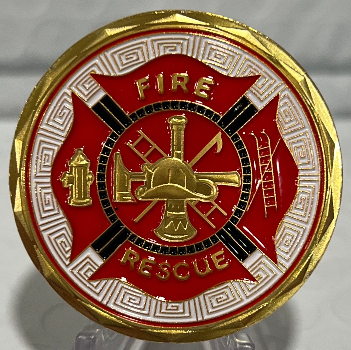 Firefighter and Rescue Challenge Coin Respect the Thin Red - Etsy