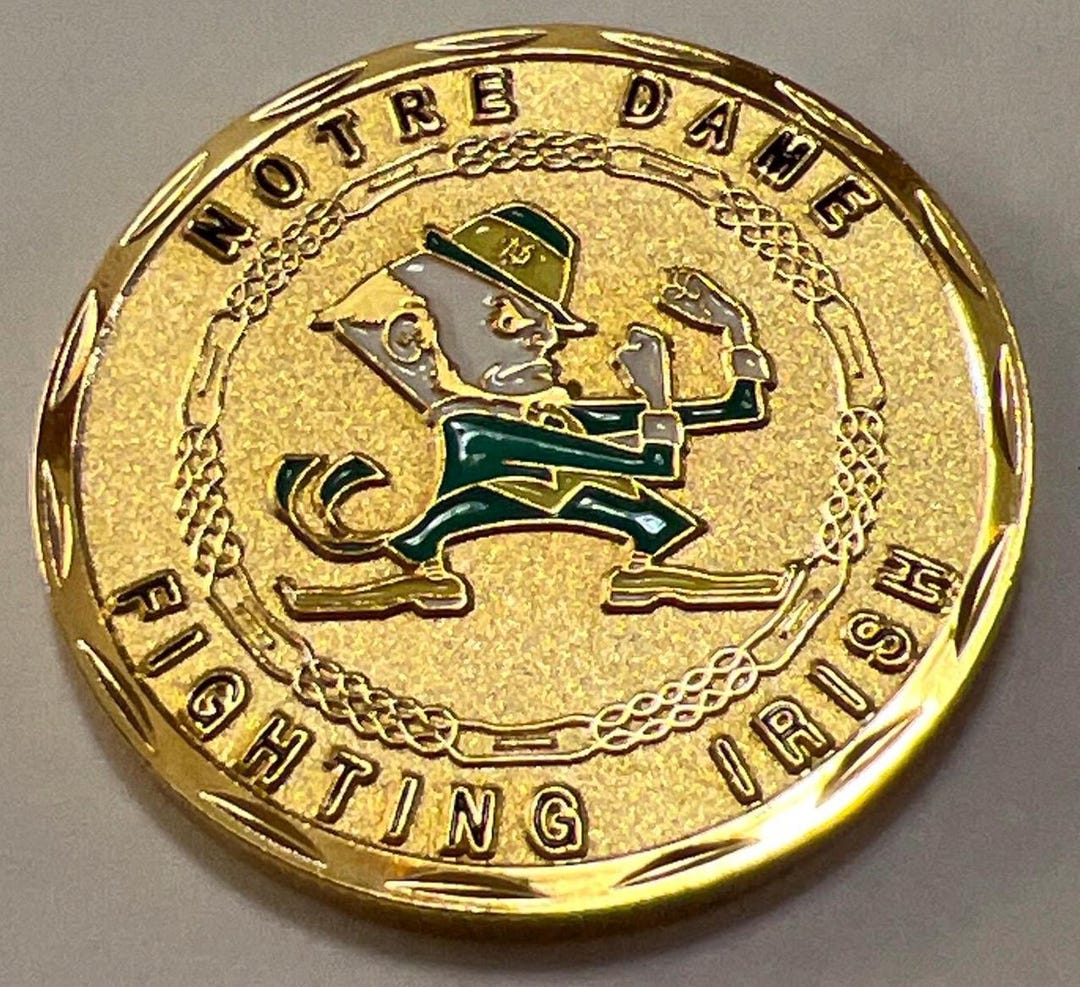 Fighting Irish Mascot Coin: Notre Dame, Touchdown Jesus - Etsy